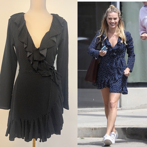 Reference | Dresses | Reference Polka Dot Ruffle Wrap Dress | Poshmark